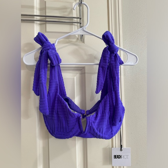 Beach Riot | Swim | Xl Beach Riot Ultra Violet Terry Bikini Top | Poshmark